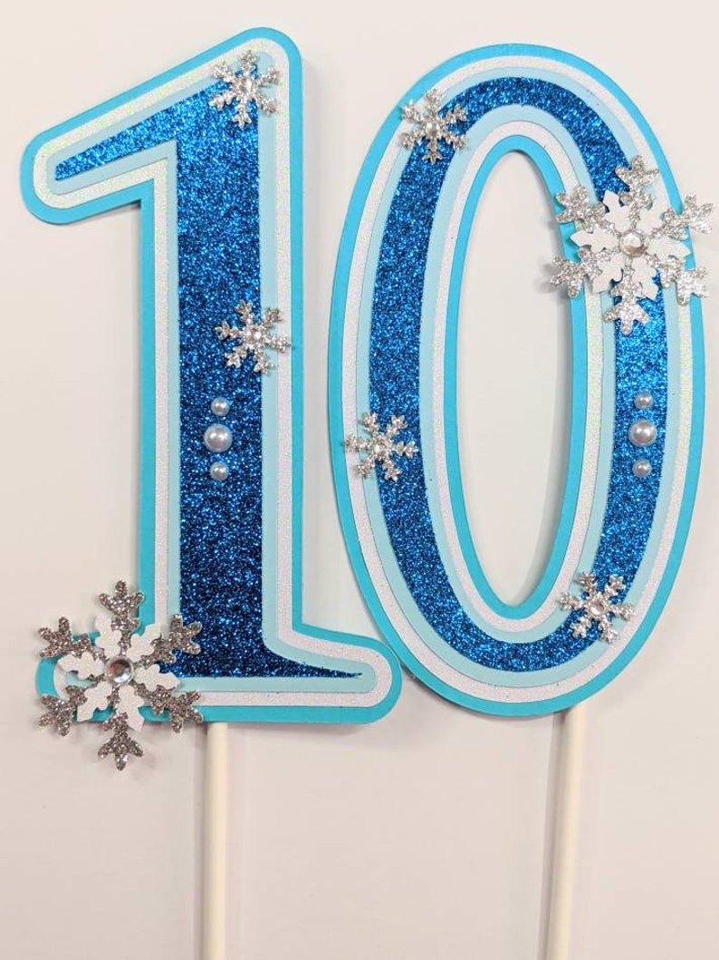 Frozen Number Age Cake Topper Frozen Birthday Party Winter | Etsy