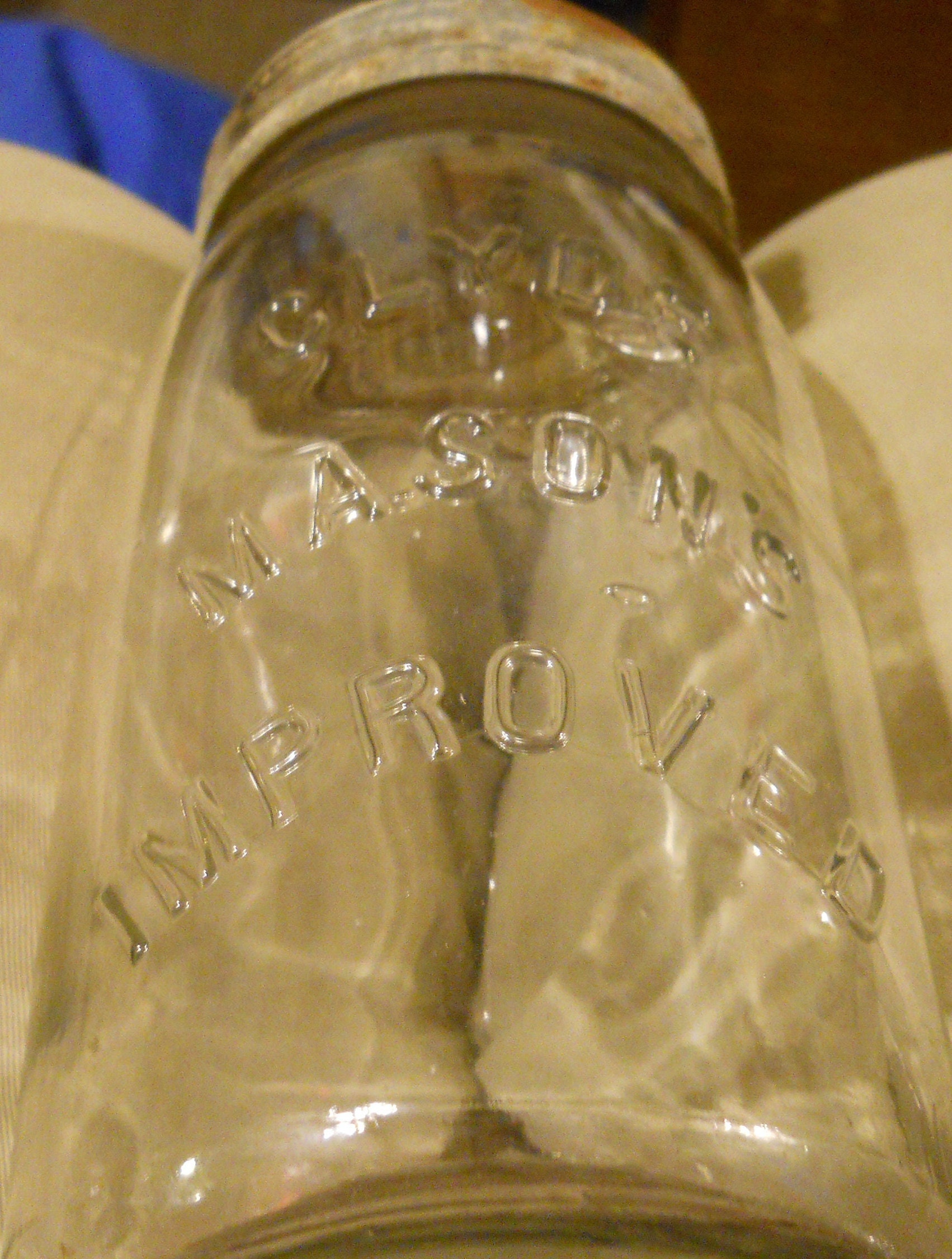 Jar Clear Quart Clyde Mason's Improved Jar Rare 1890 to - Etsy