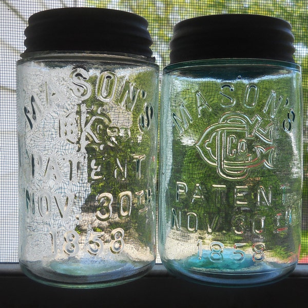 Blue Fruit Jar - Etsy