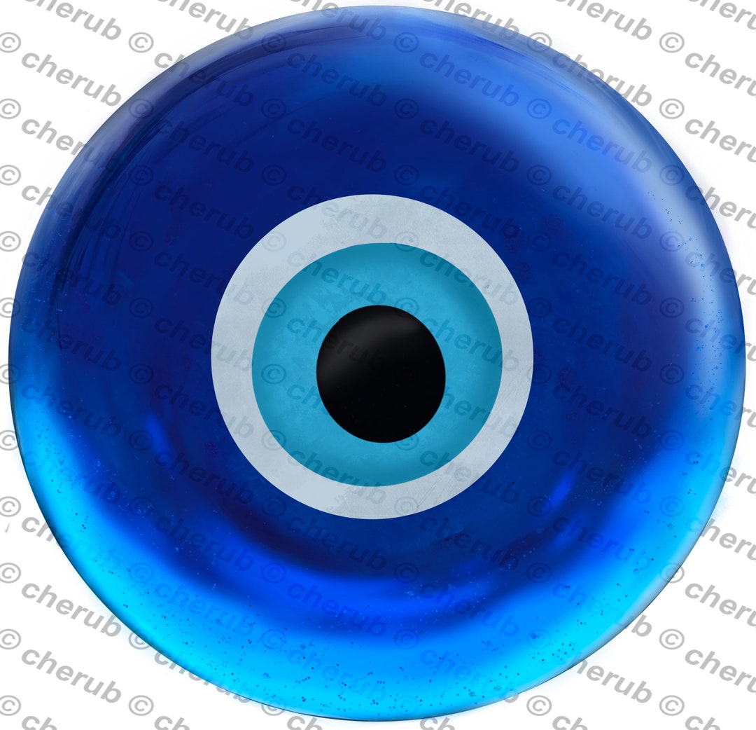 Large Size Blue Evil Eye Illustration,png File With Transparent ...
