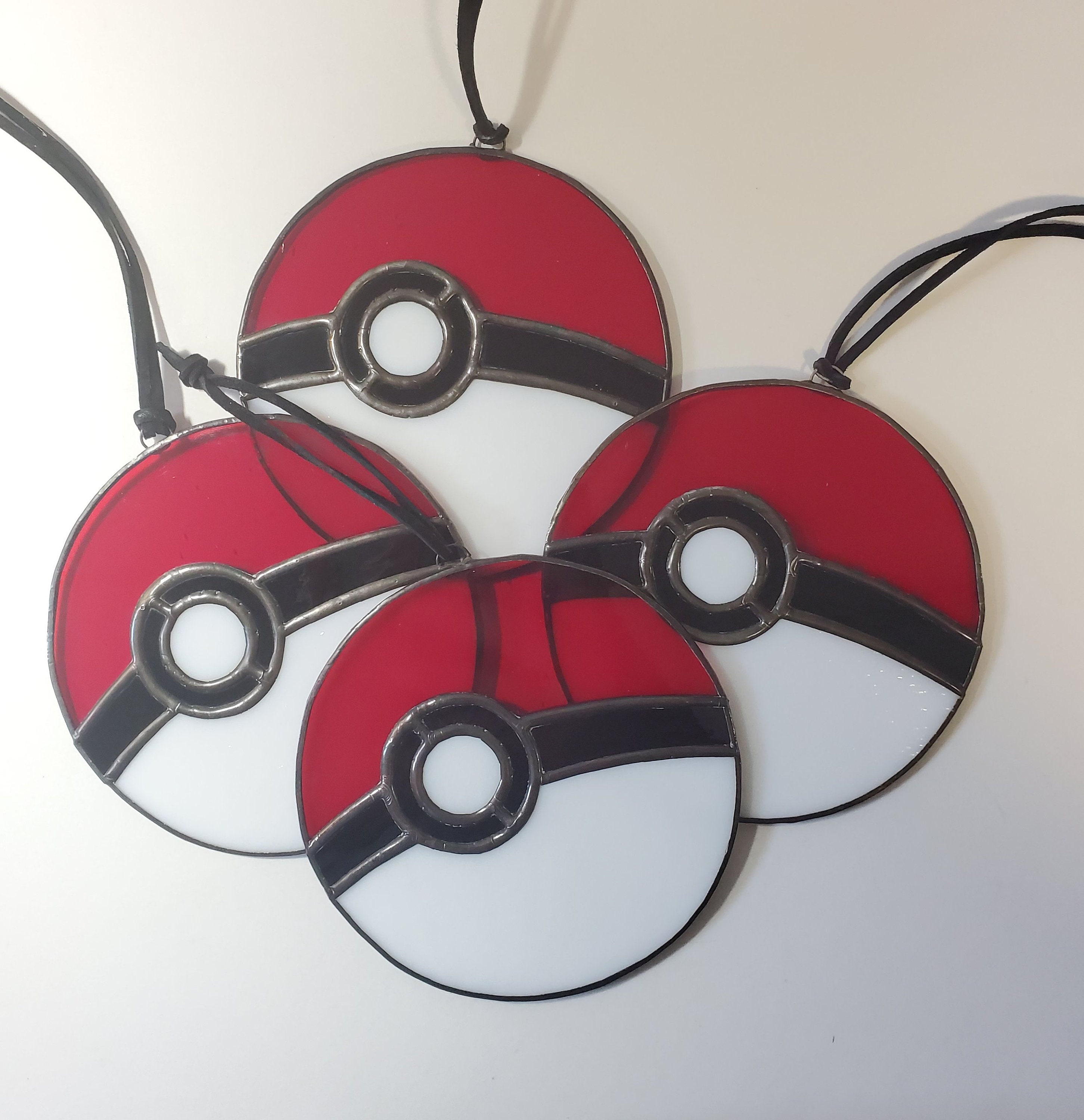4 Pokeball Suncatcher - Etsy