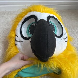 Yellow Parrot Fursuit Head FOR SALE! Fully Lined! Follow Me Eyes! Cheap ...