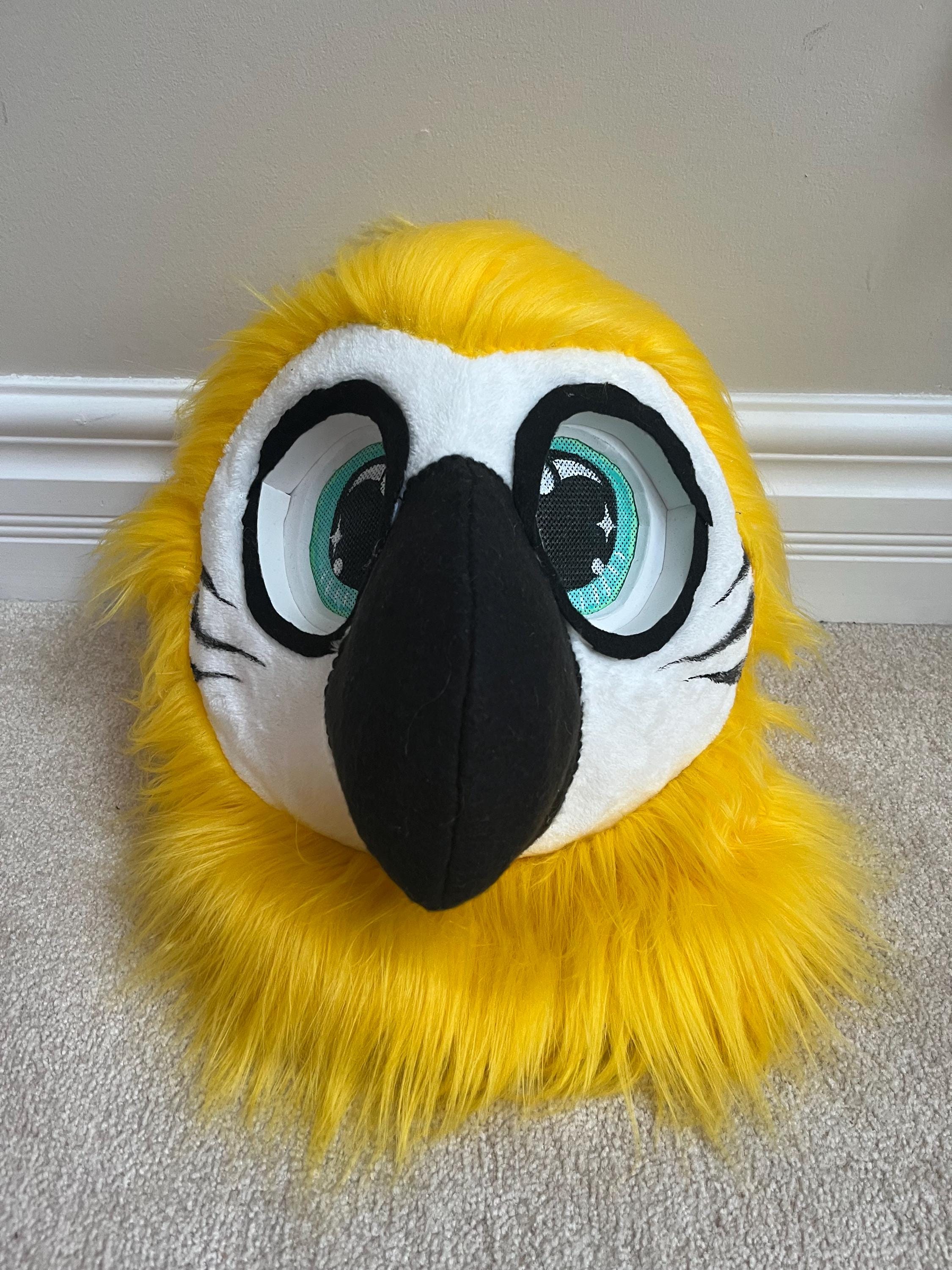 Yellow Parrot Fursuit Head FOR SALE! Fully Lined! Follow Me Eyes! Cheap ...