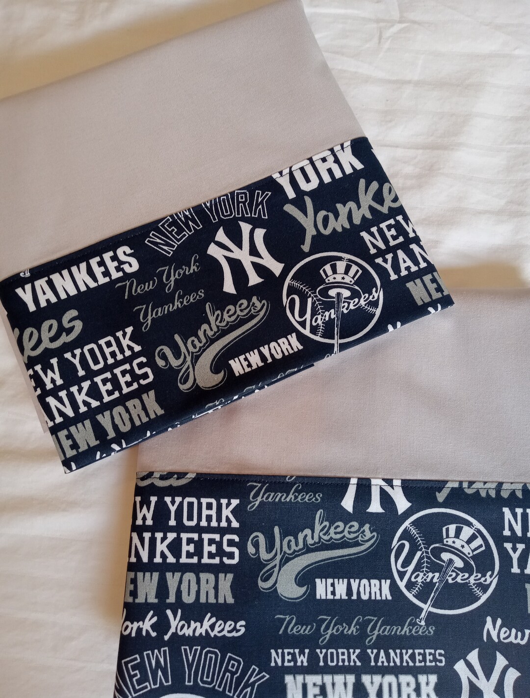 New York Yankees 100% Cotton Full/queen Size Pair of Pillowcases - Etsy