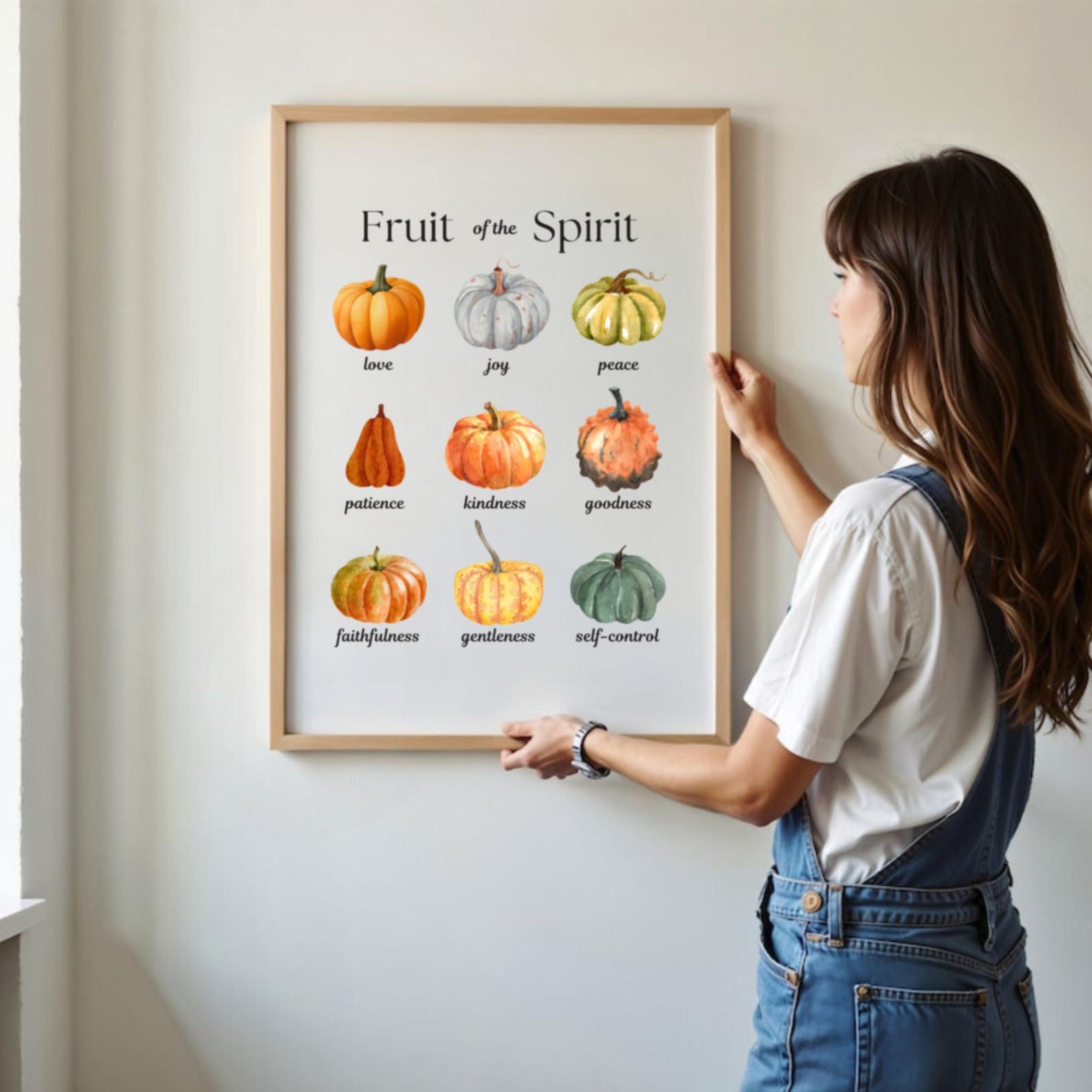Fruit of the Spirit Printable Christian Fall Print Vintage Pumpkins ...
