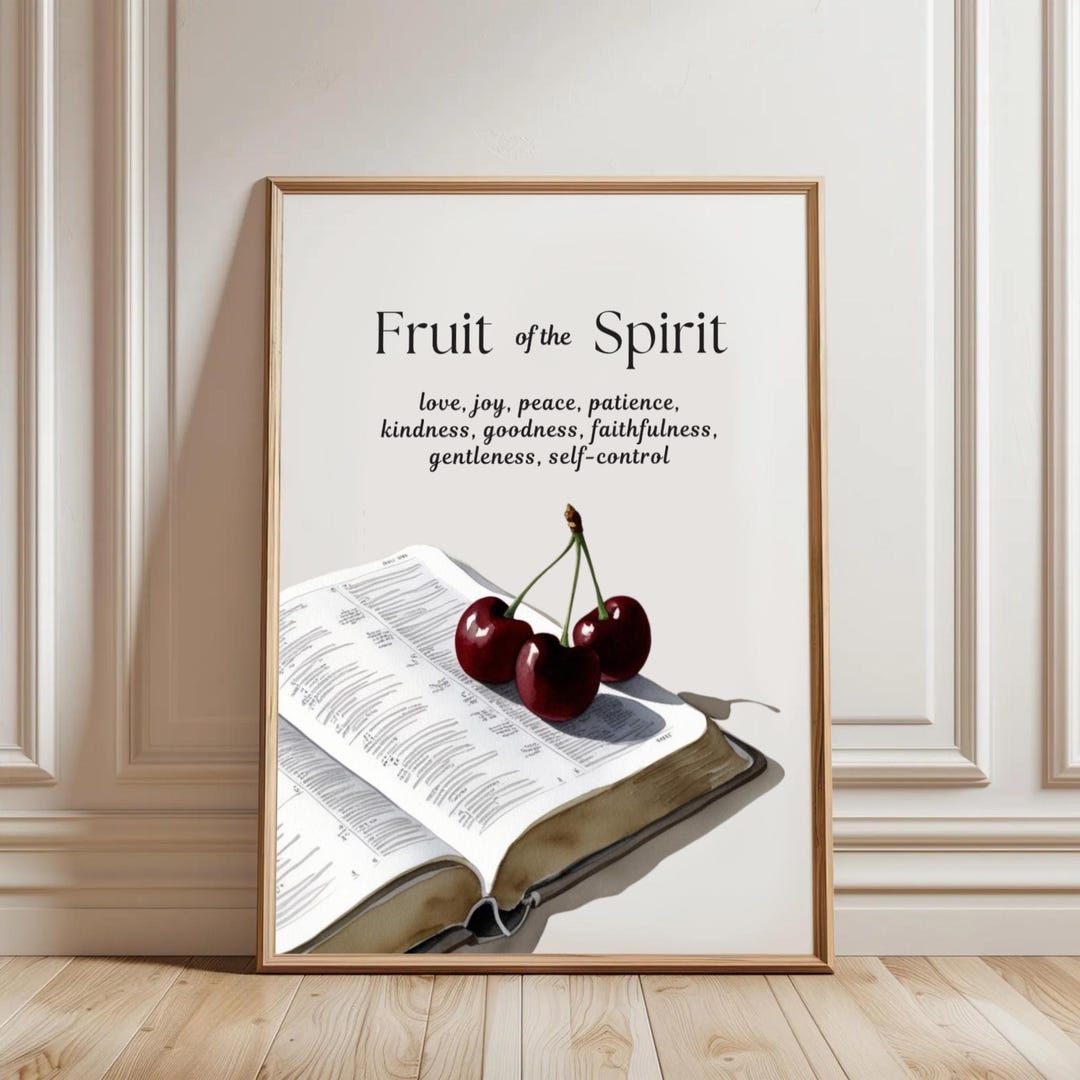 Fruit of the Spirit Printable Preppy Christian Wall Art Cherry ...