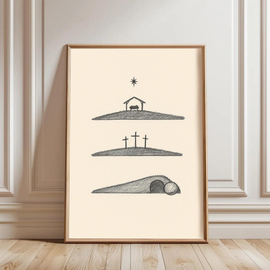 Jesus’ Life | DIGITAL PRINT | Birth, Death and Resurrection | Easter ...