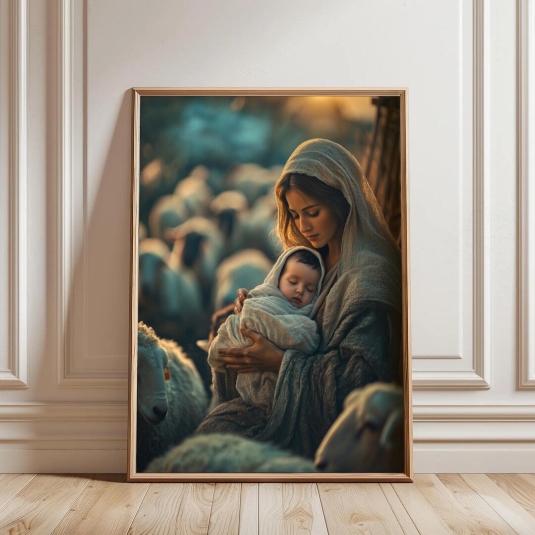 Holy Family Christmas Art, Christian Painting, Saint Joseph Virgin Mary ...