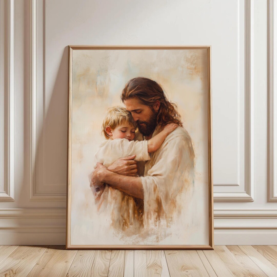 His Love, Christian Art, Jesus With Boy, Jesus Wall Art, LDS Art, Bible ...