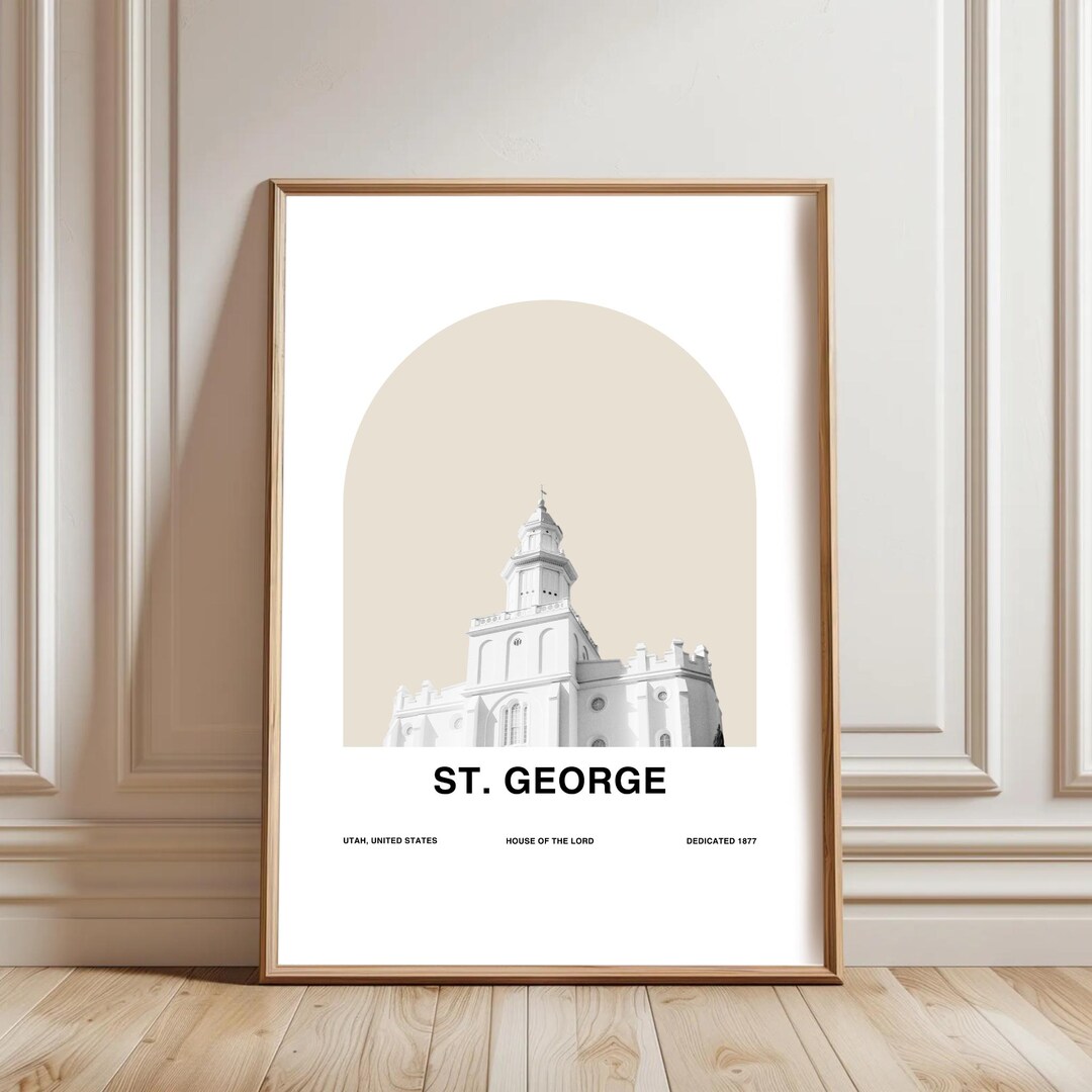 St. George LDS Temple, Latter Day Saints, Temple Posters, Modern LDS ...