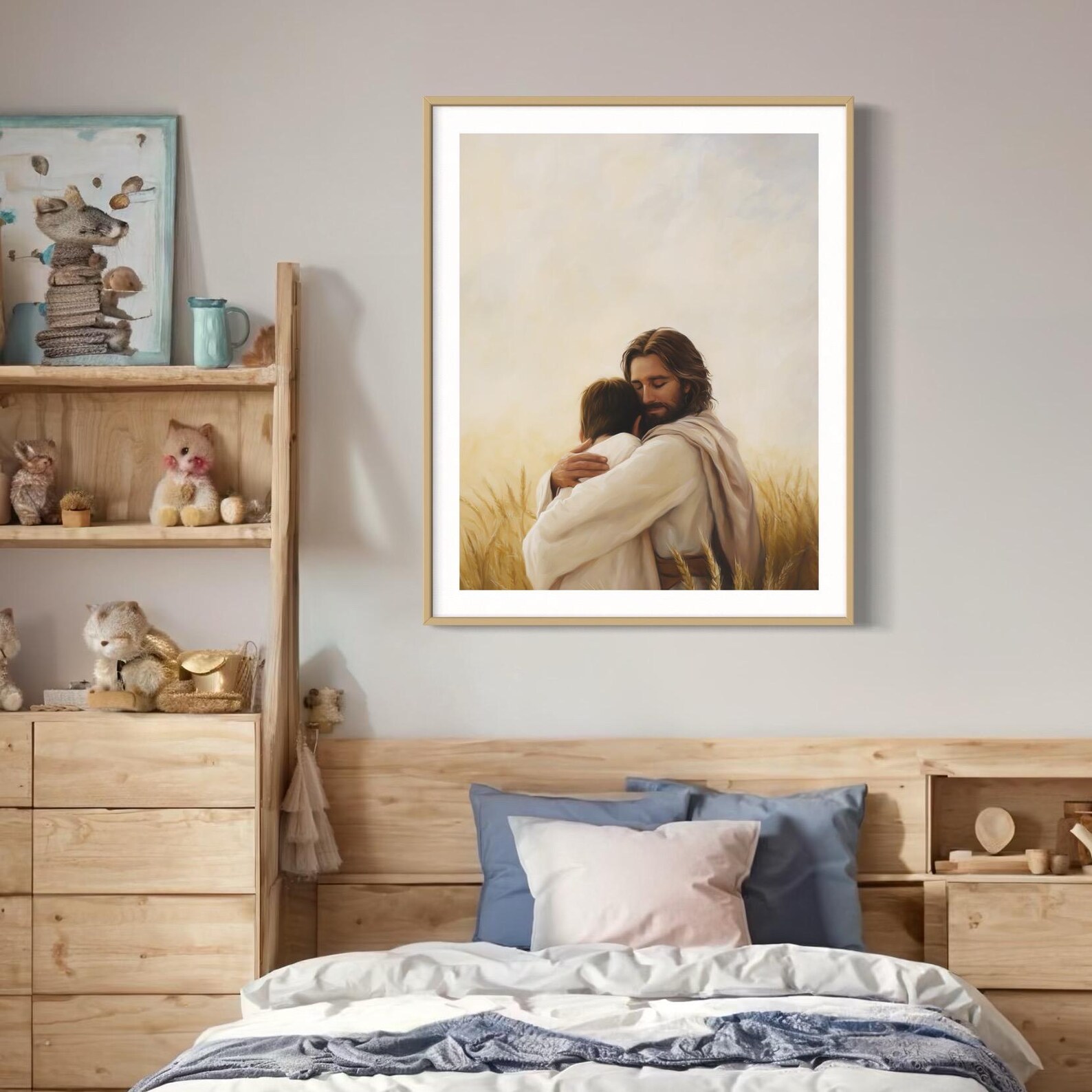 Jesus Hugging Boy, Christian Art, Jesus With Boy, Jesus Wall Art, LDS ...