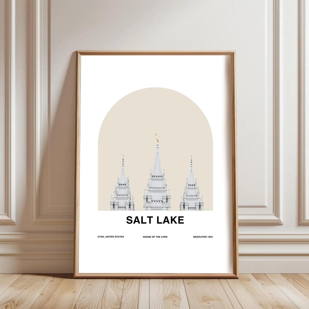 Salt Lake LDS Temple, Latter Day Saints, Temple Posters, Modern LDS ...