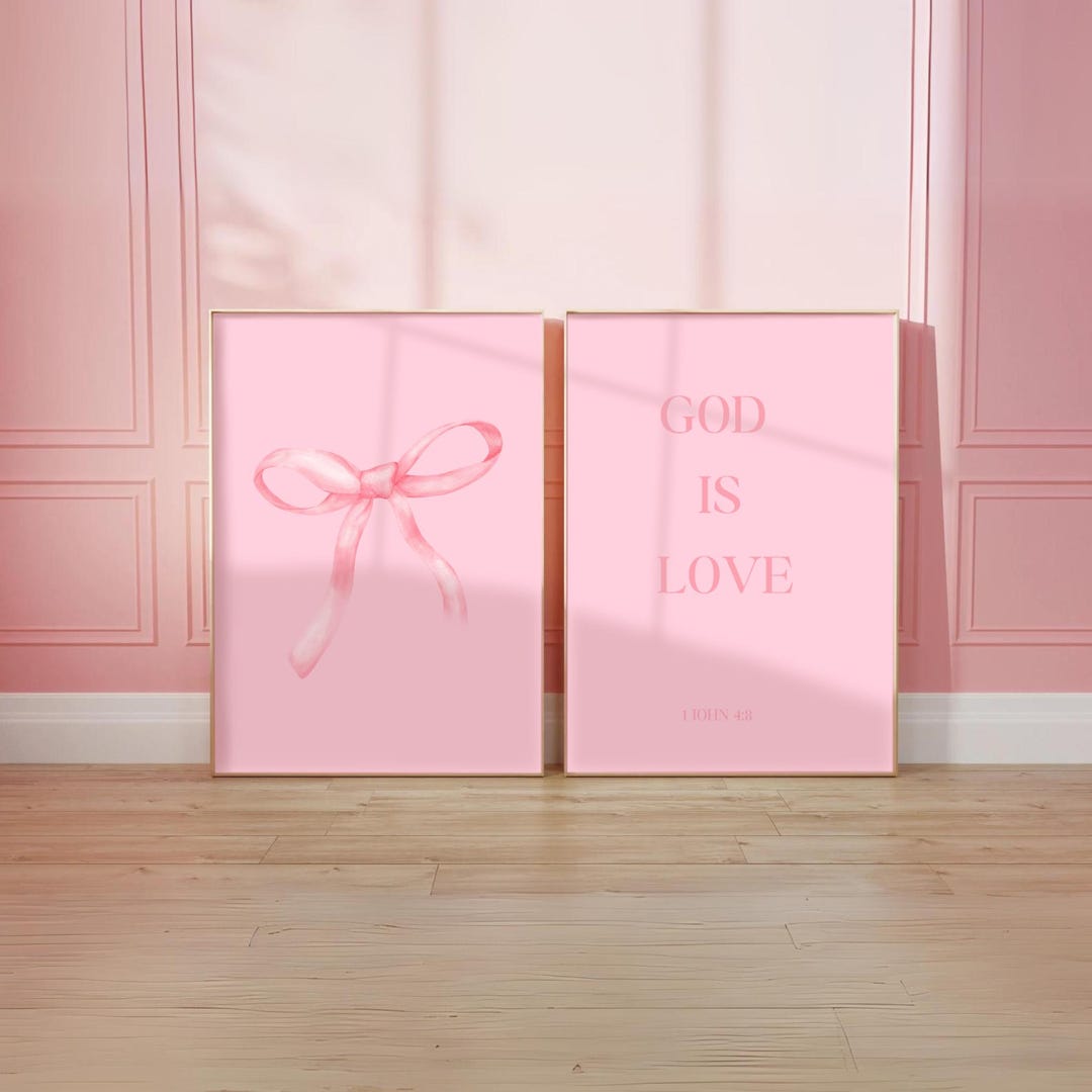 God is Love Bible Verse Poster Aesthetic Christian Encouragement Print ...