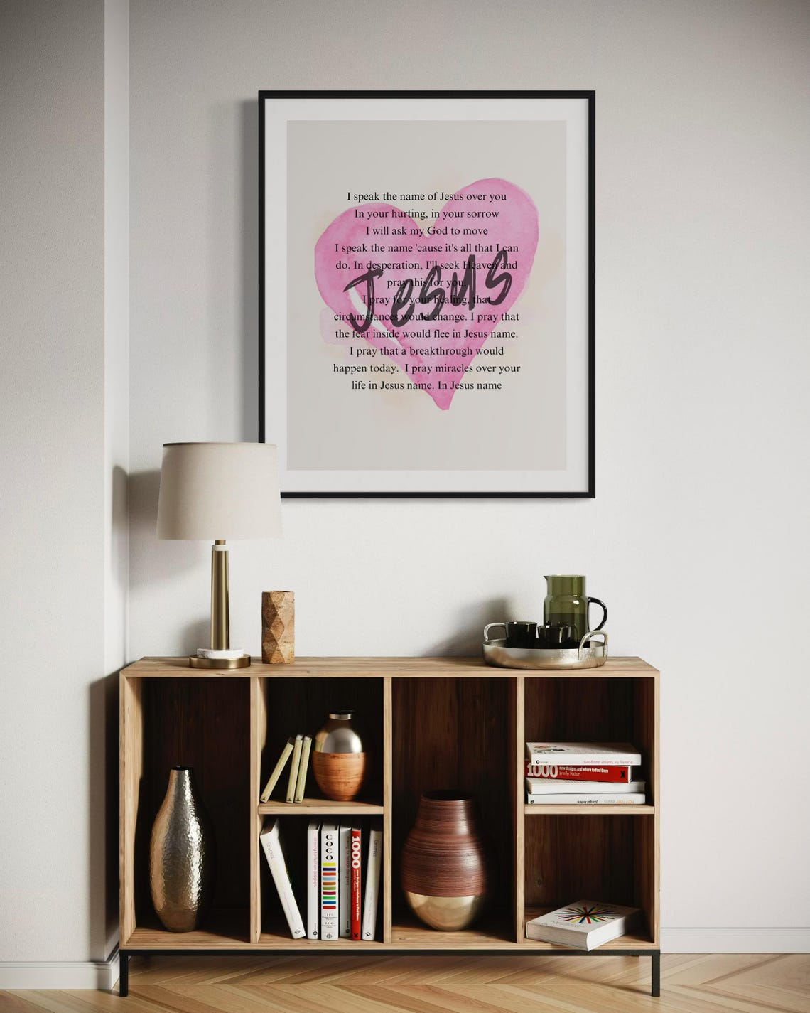 Christian Wall Art, Bible Verse, Pink Scriptural Print (digital ...