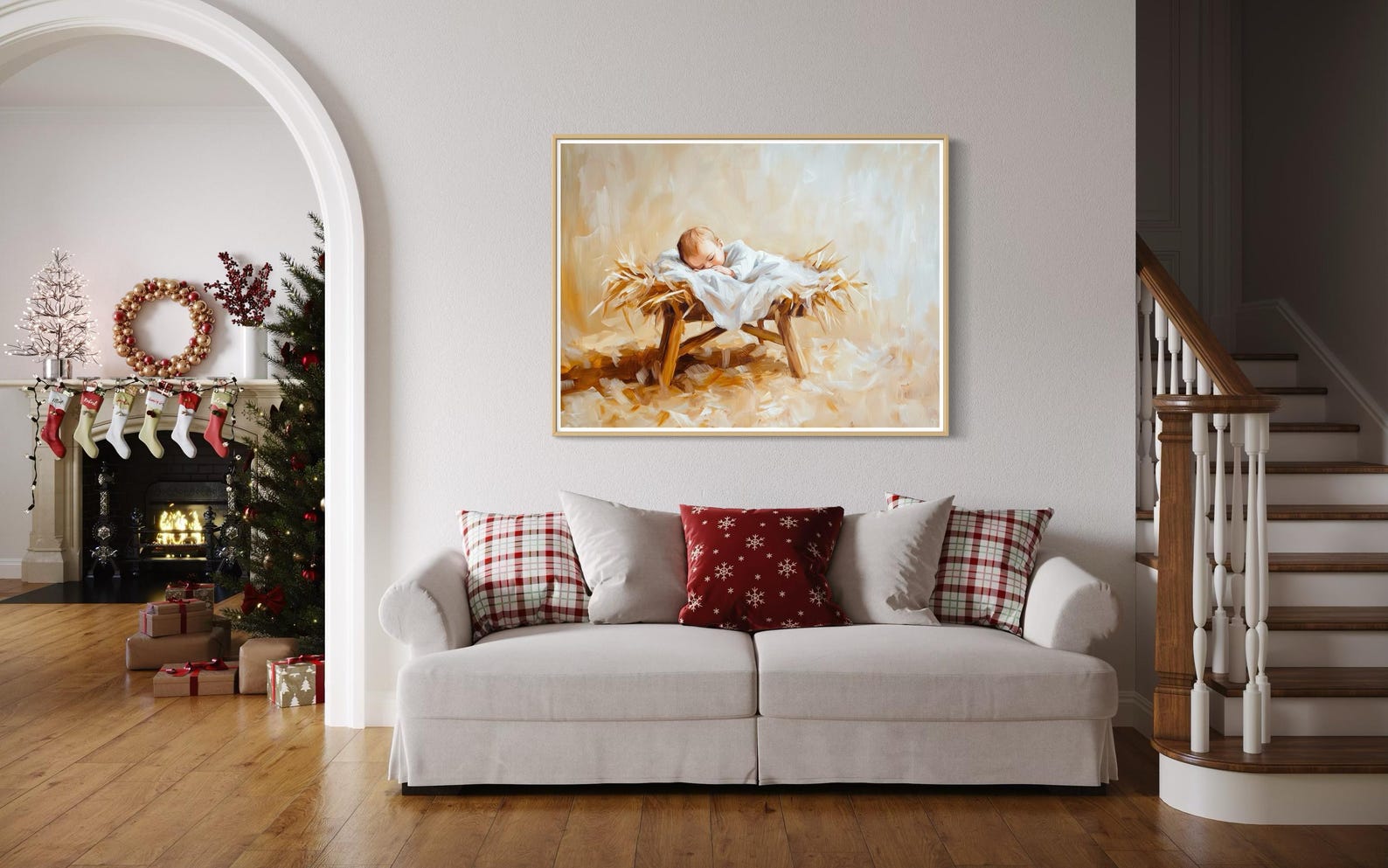 Baby Jesus Asleep in a Manger, O Holy Night, Birth of Jesus, Nativity ...