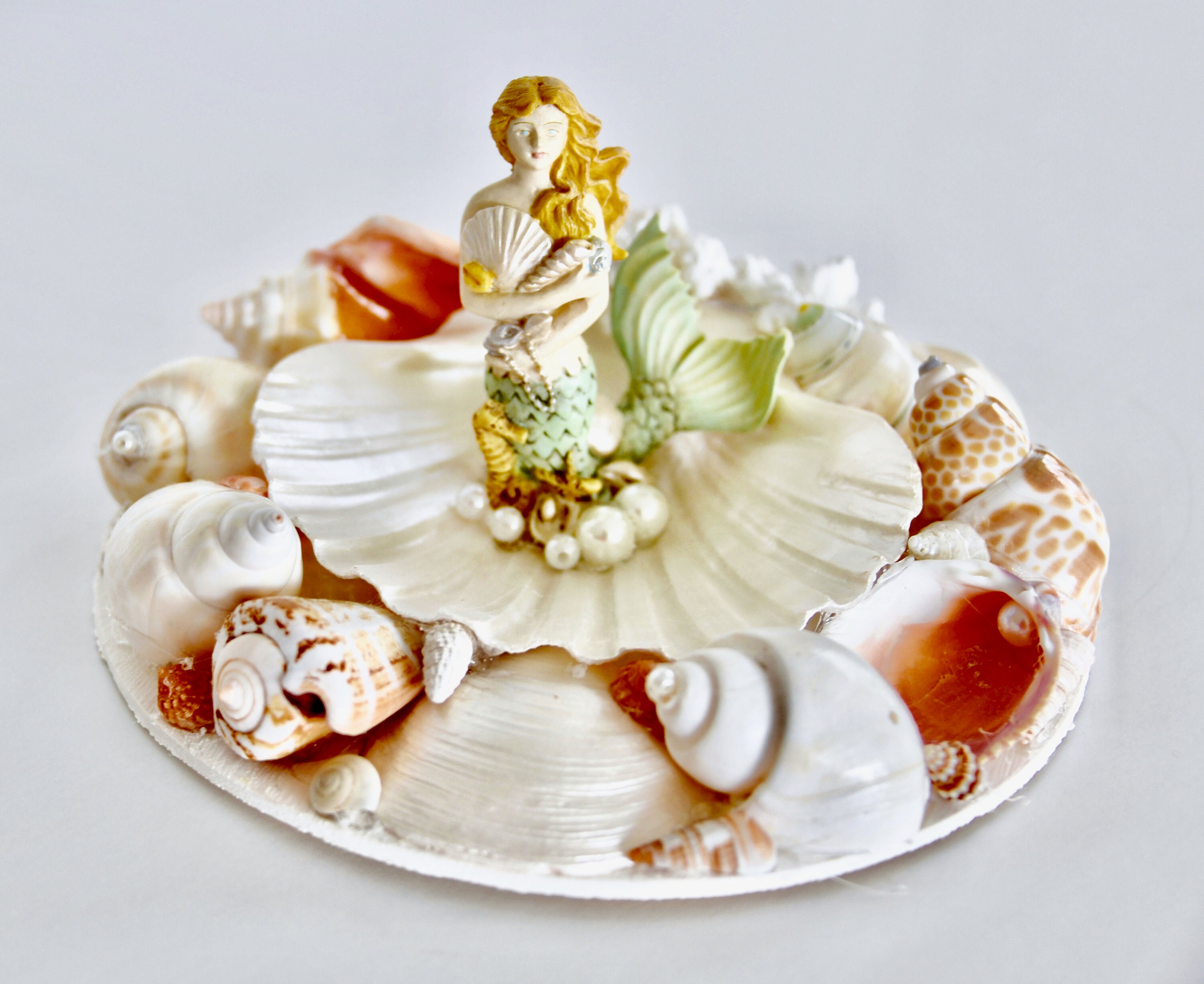 Mermaid in Clam Shell 7 X 7 - Etsy