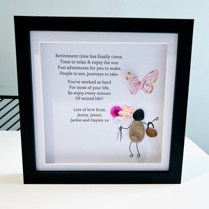 Handmade Pebble Art Retirement Gift: Personalized Poem Frame - Etsy UK