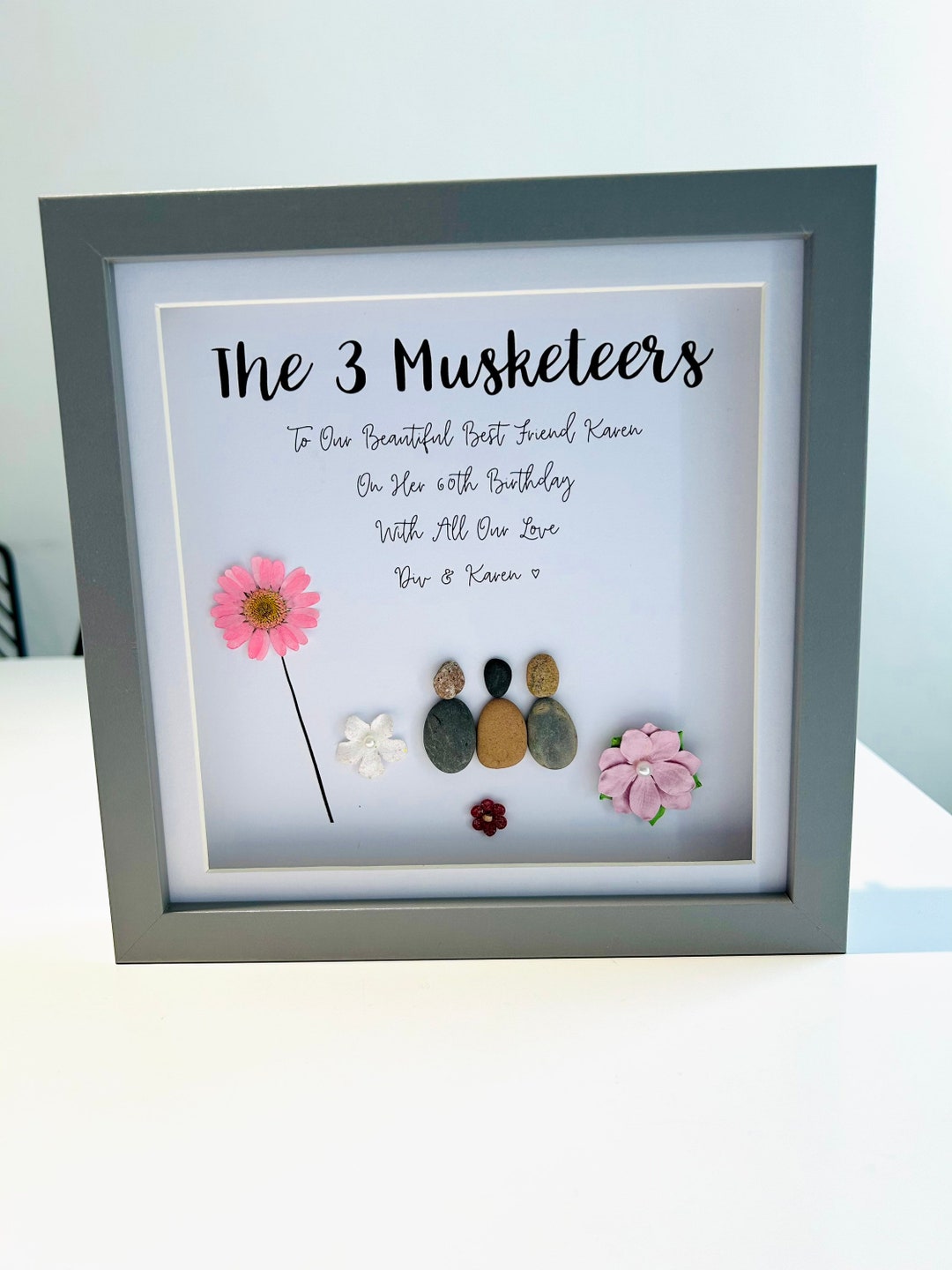 Pebble Art Family Portrait: Mother Daughter Sister Gift - Etsy