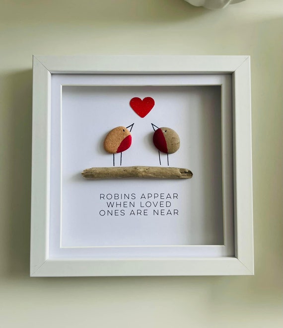 Robins Appear When Loved Ones Are Near Beautiful Pebble Art - Etsy