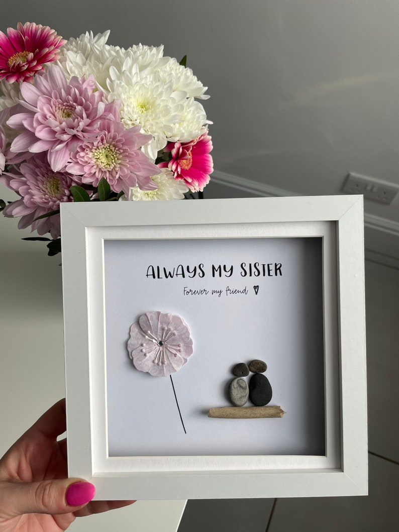 Always My Sister Forever My Friend Pebble Art Frame Sis - Etsy UK