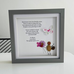 Handmade Pebble Art Retirement Gift: Personalized Poem Frame - Etsy UK