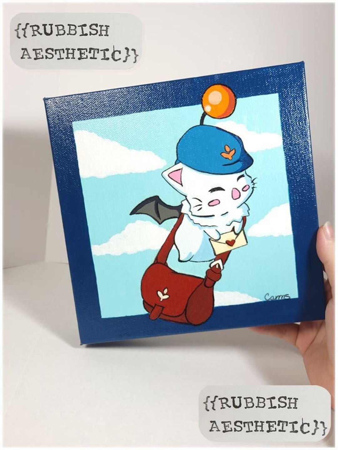 Post Moogle Thick Gallery Frame Painting Ffxiv Final - Etsy