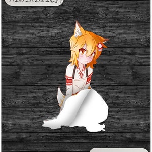 Senko-san Sticker Helpful Fox Sewayaki Kitsune UV Gloss - Etsy