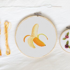 Banana Cross Stitch Pattern Free Shipping Cross Stitch Pdf - Etsy