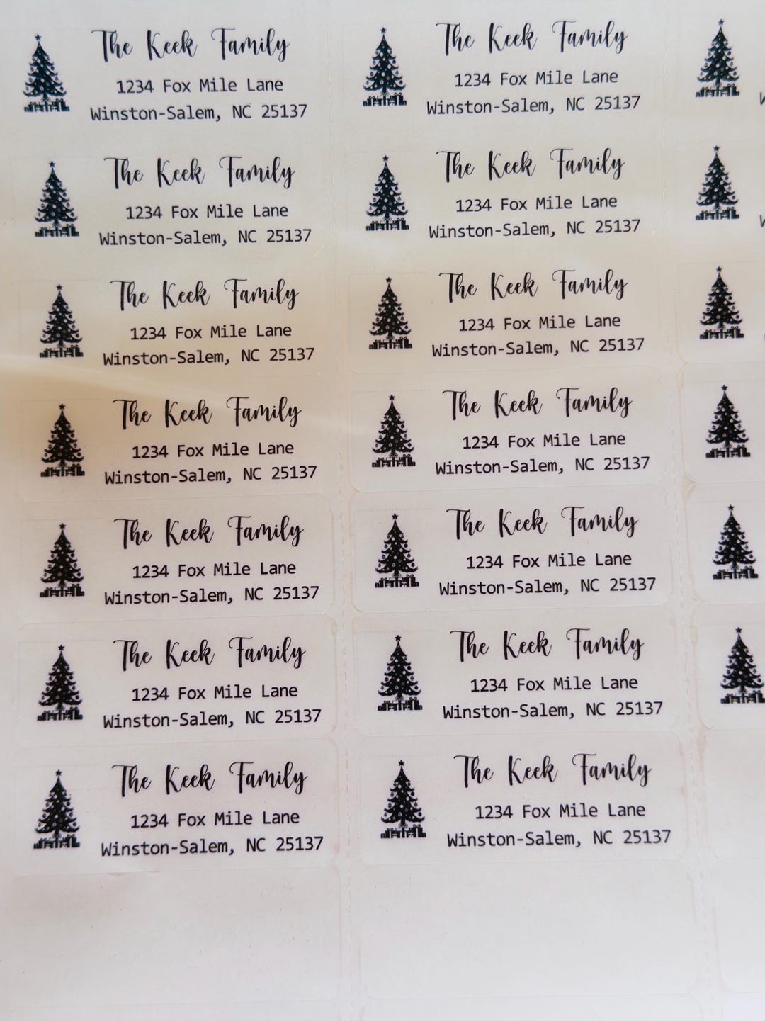 Christmas Address Labels, Guest Address Label, Holiday Card Recipient ...