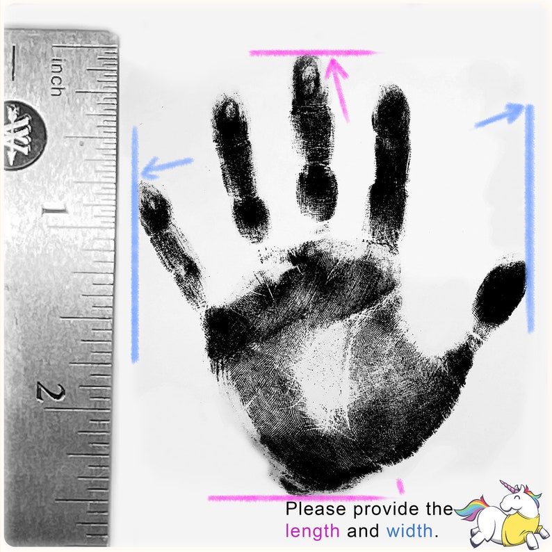 Personalised Foil New Baby Handprint/footprint,birth Stats Birth ...