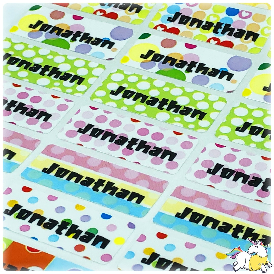 Personalized School Stickers and Labels - Waterproof Name Stickers for ...