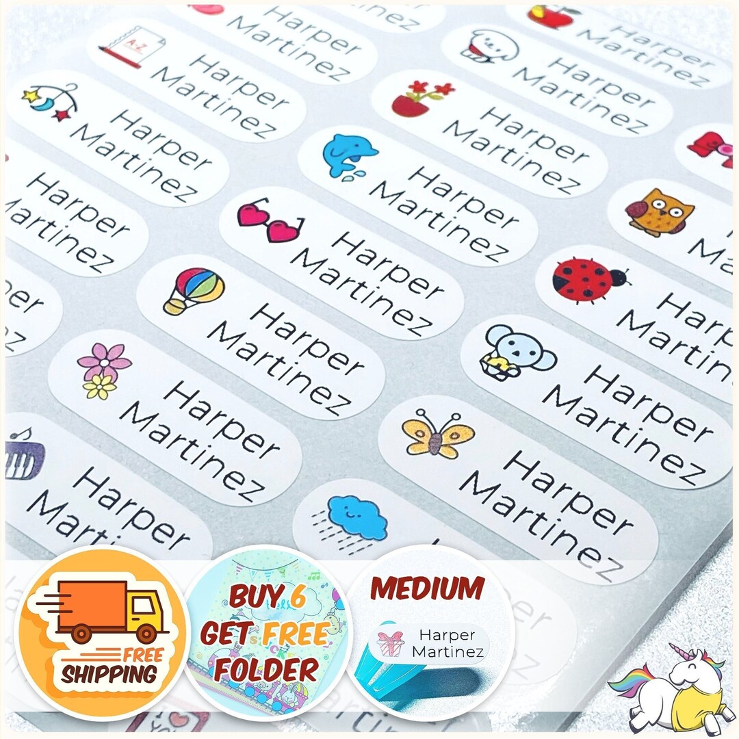 Waterproof Name Stickers, Waterproof Name, Stickers Daycare Labels ...