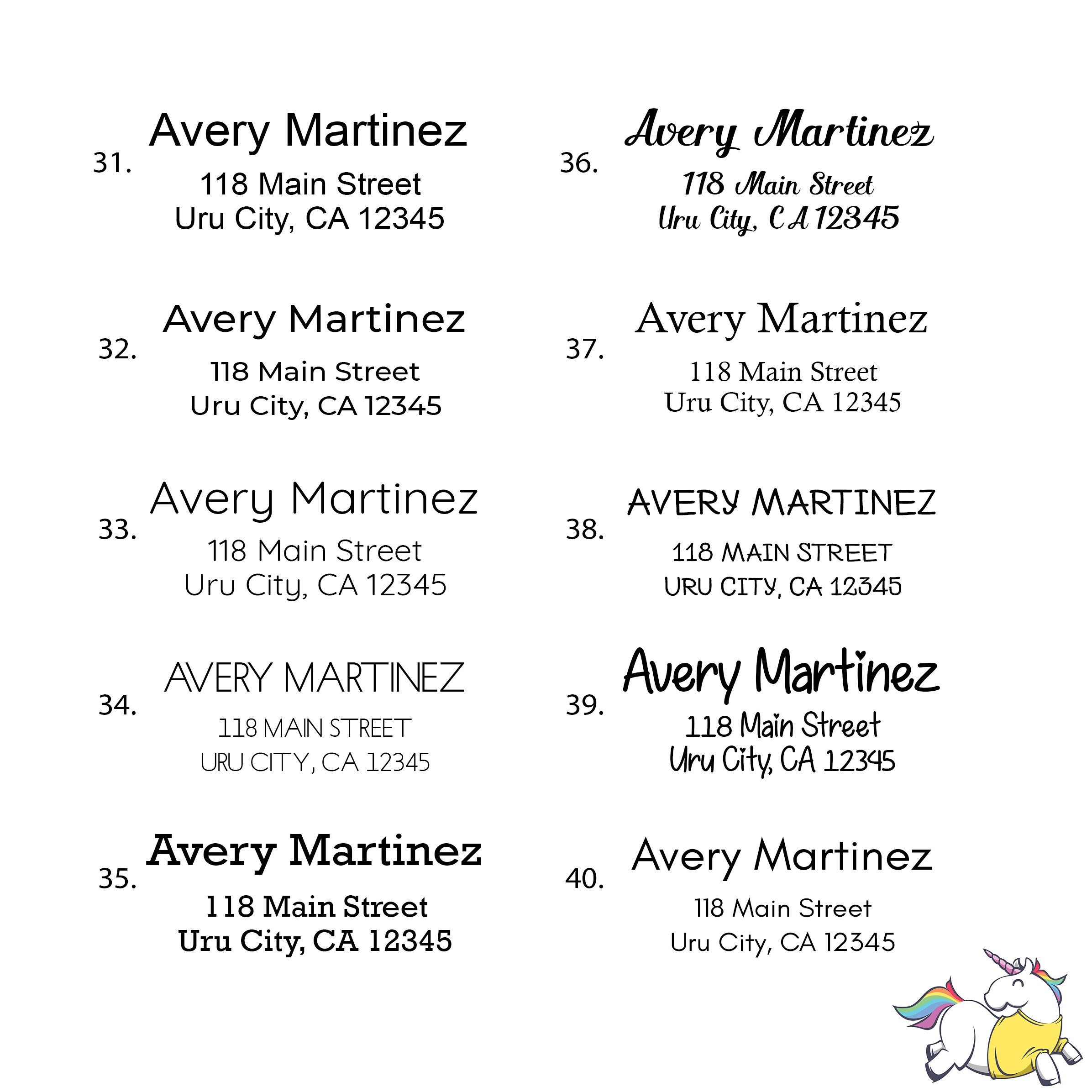 30 White Matte Return Address Label, Address Labels, Return Gifts ...
