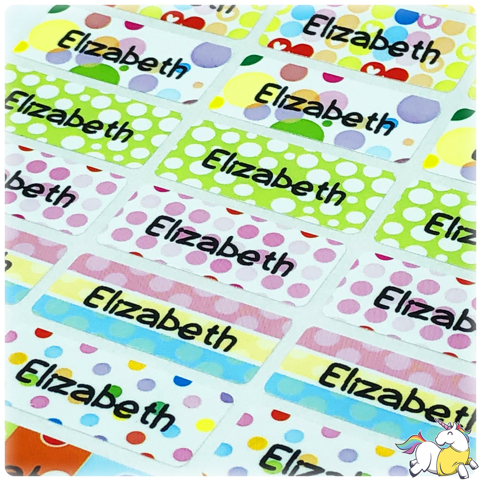 Personalized School Stickers and Labels - Waterproof Name Stickers for ...