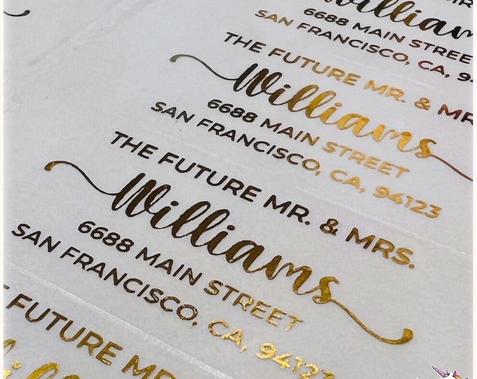 30 Clear Return Address Label, Address Labels, Address Labels, Custom ...