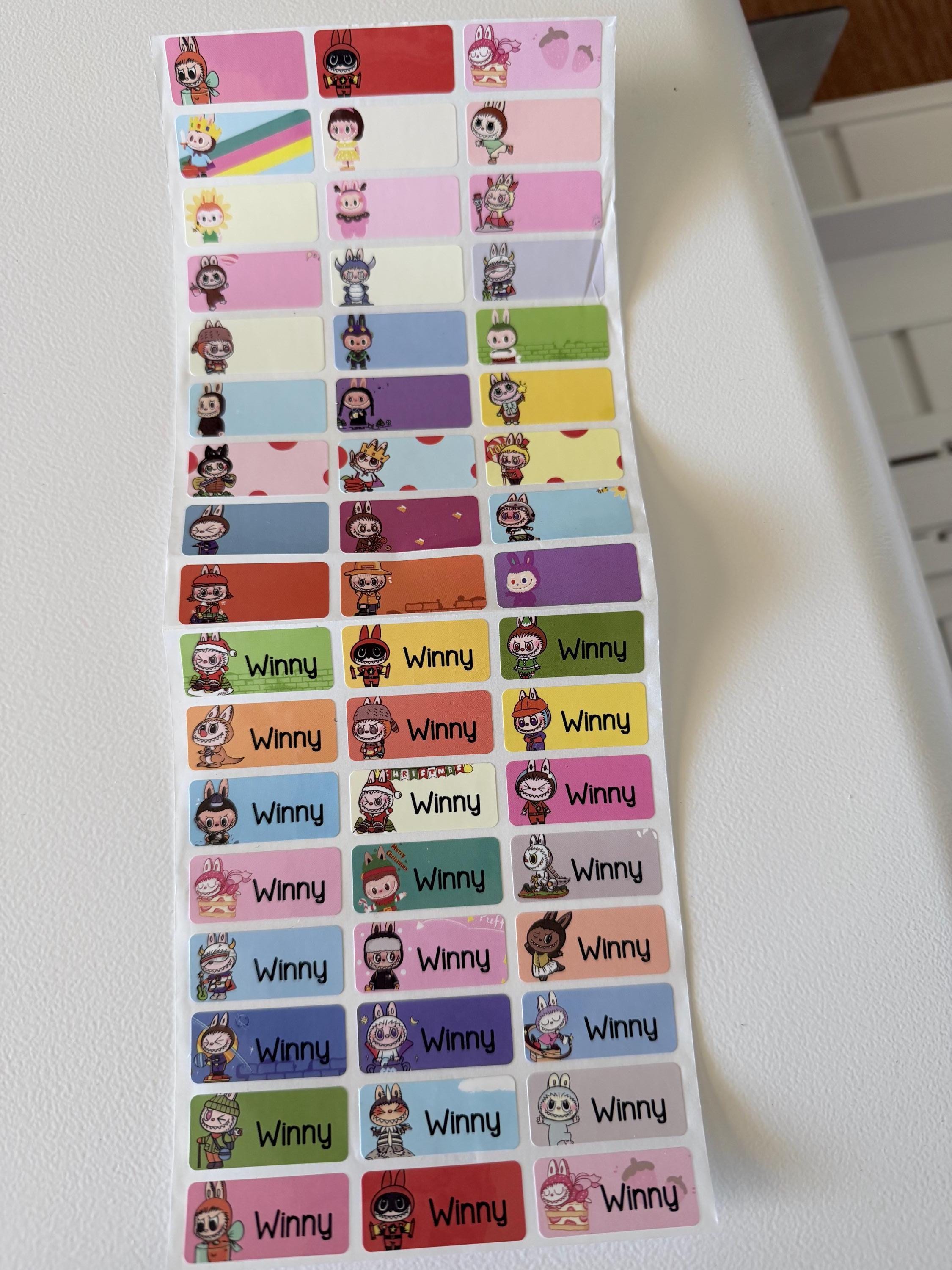 Personalized School Stickers and Labels and Gift- Waterproof Name ...