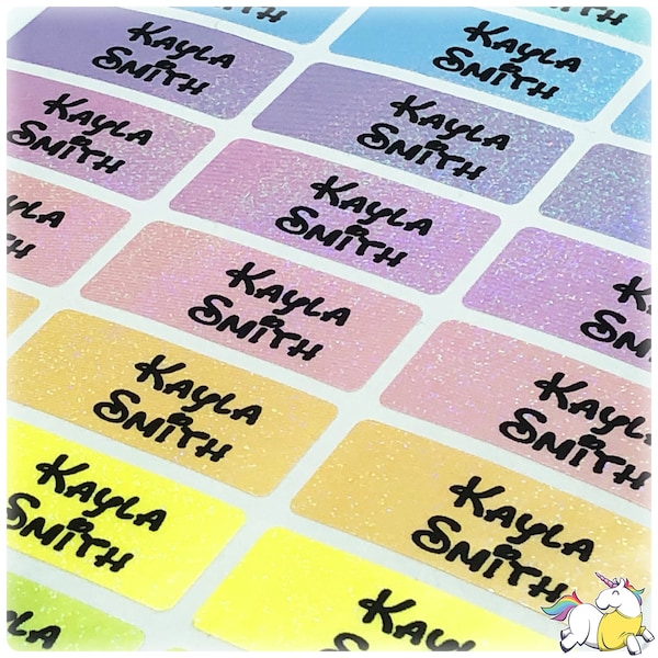 Glitter Labels - Etsy