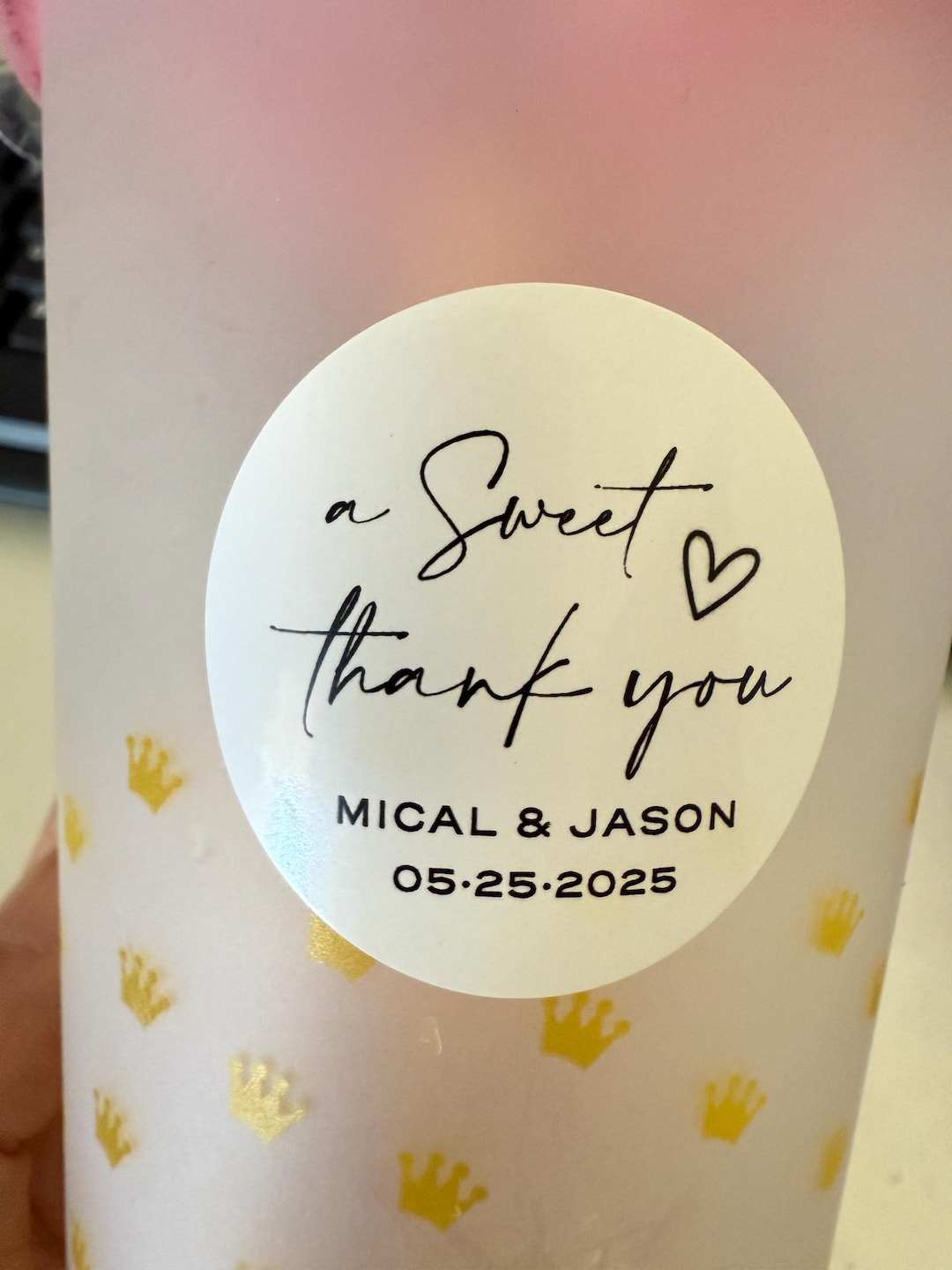 Gold Foil A Sweet Thank You Stickers, Wedding , Wedding Favor Stickers ...