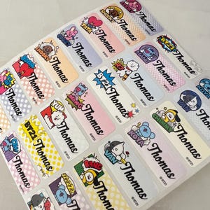 Personalized School Stickers and Labels - Cute Waterproof Name Stickers ...