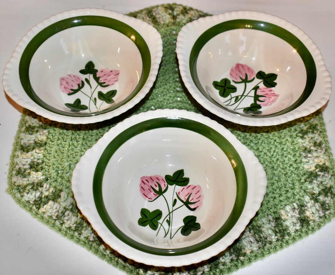 Blue Ridge Pottery, Set of 3 Sweet Clover Bowls, Sweet Clover Bowls ...