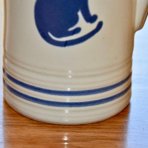 Ceramic Cat Pitcher Country Blue Ceramic Cat Pitcher Vintage | Etsy