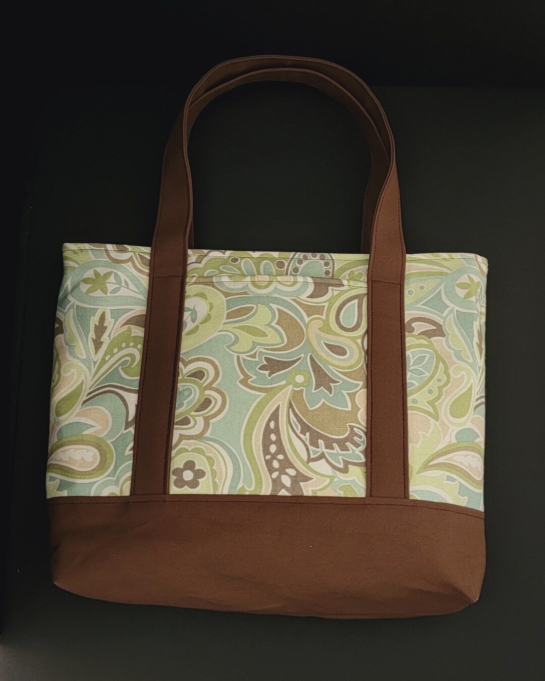 Canvas Tote Bag 13 X 11 X 3 Sturdy Duck Canvas Base and Straps Fully ...