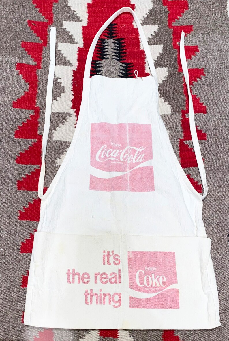1970's Coca-cola Advertising Apron - Etsy