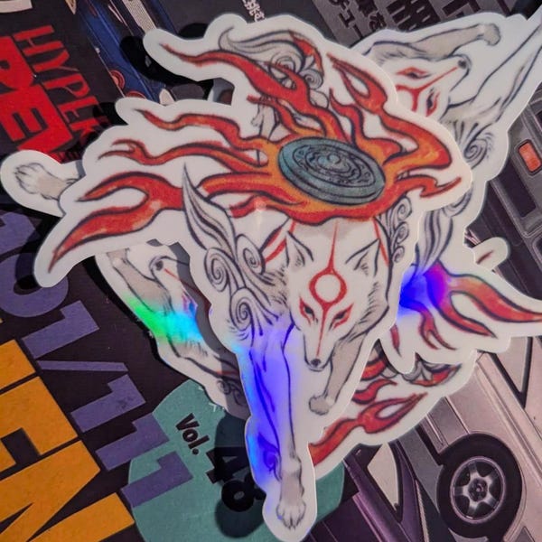 Japanese Okami Sticker - Etsy