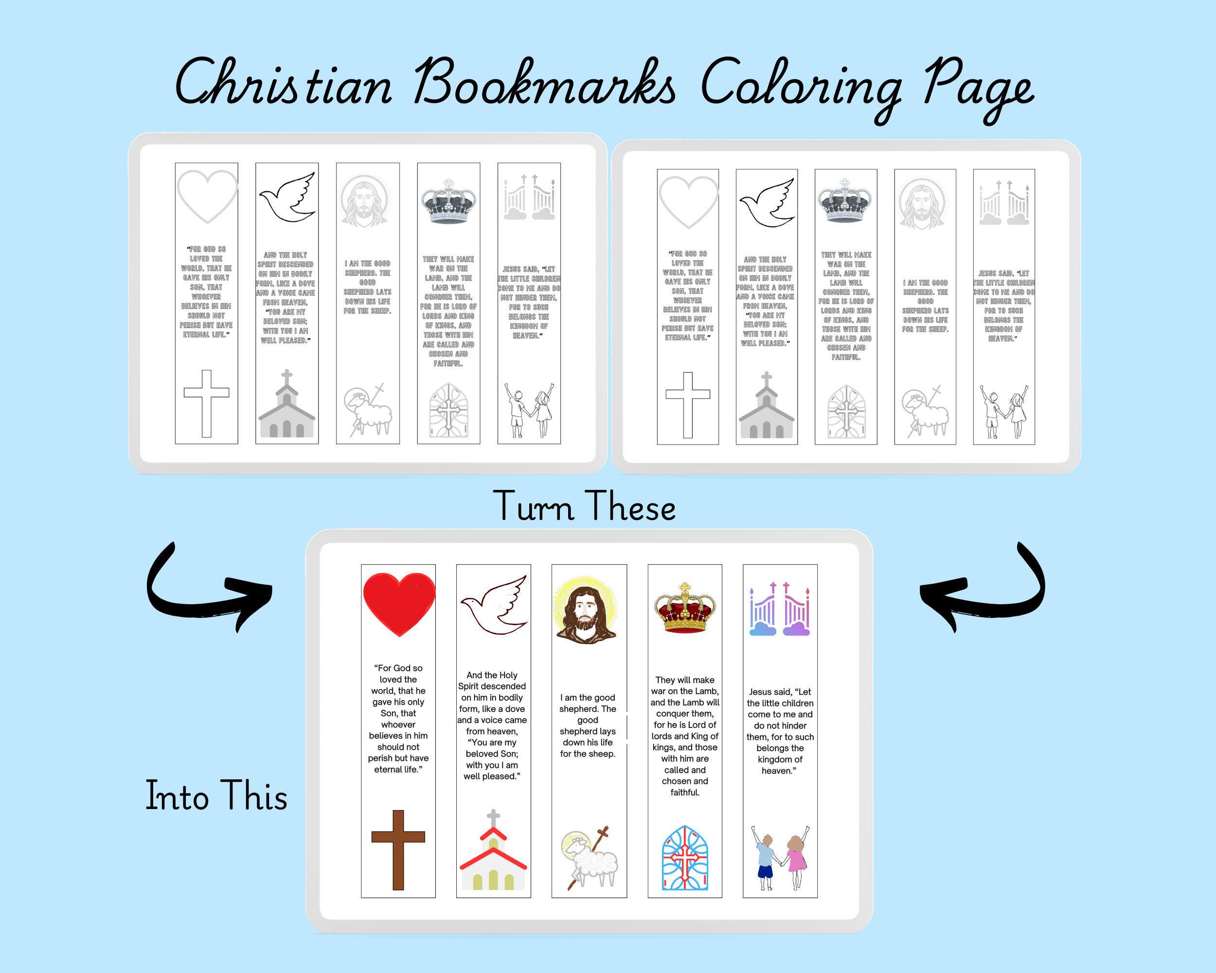 Printable Bible Bookmarks Coloring Page - Etsy