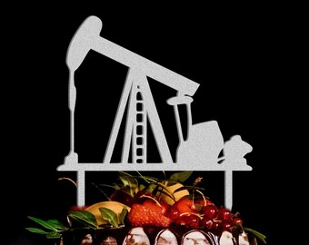 Grooms Oil Rig Cake Topper - Etsy