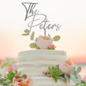 Personalized Cake Toppers for Weddings, Wedding Cake Sign Minimalist ...