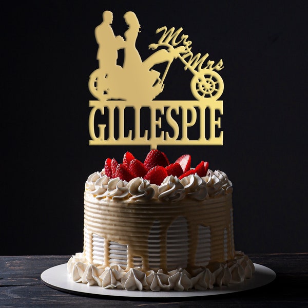 Motorcycle Cake Topper Wedding - Etsy