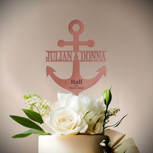 Personalized Anchor Cake Topper: Nautical Wedding, Baby Shower Decor - Etsy