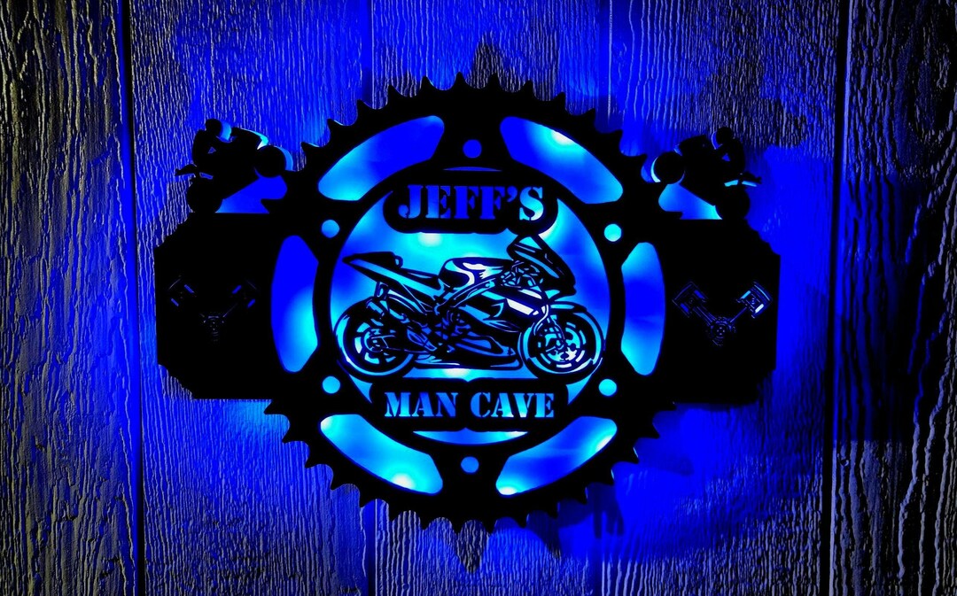 Custom Motorcycle LED Sign: Sport Bike Garage Decor - Etsy